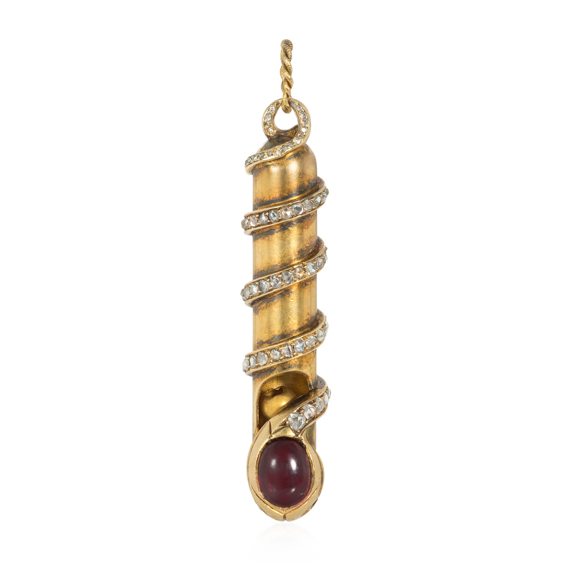 Antique gold snake whistle – Kentshire