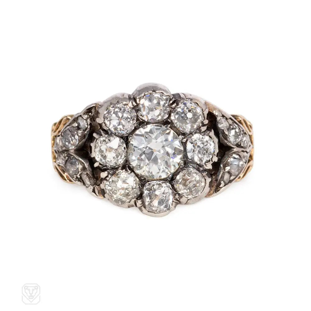Antique diamond flower ring – Kentshire