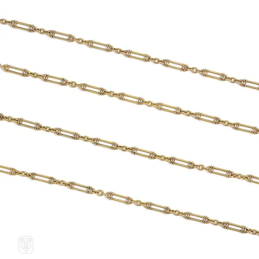 Antique gold oblong link chain – Kentshire
