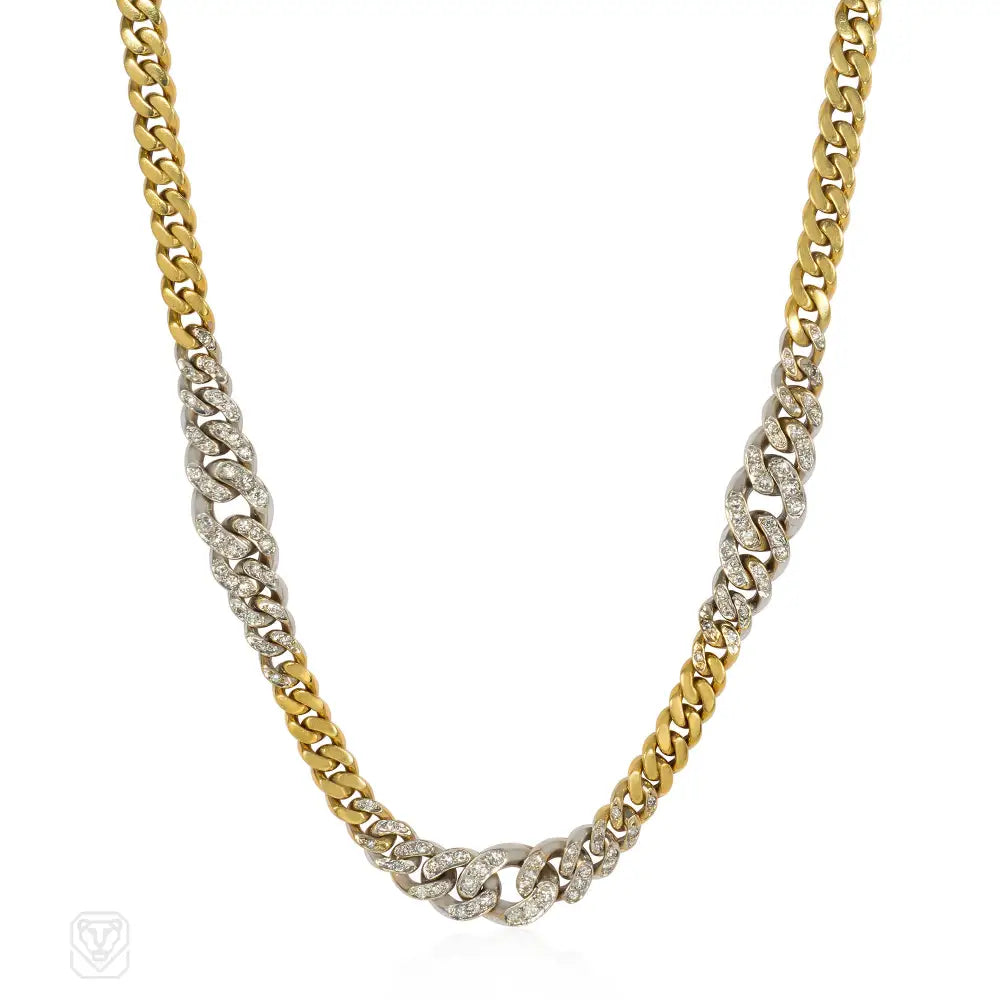Italian gold and diamond undulating chain – Kentshire