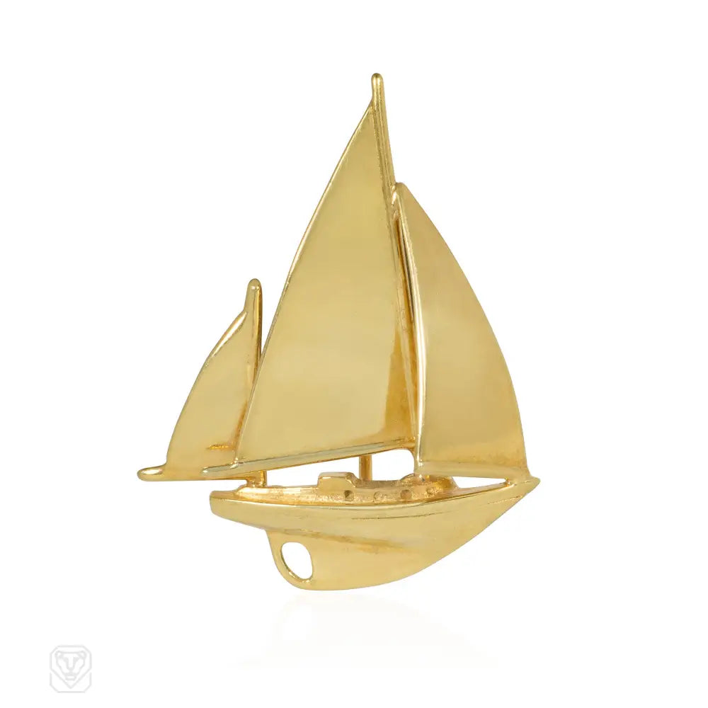 Mid-Century sailboat lapel pin – Kentshire